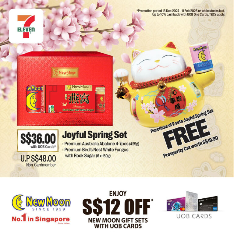7-Eleven Chinese New Year Deals: S$12 OFF New Moon Gift Sets with UOB Cards