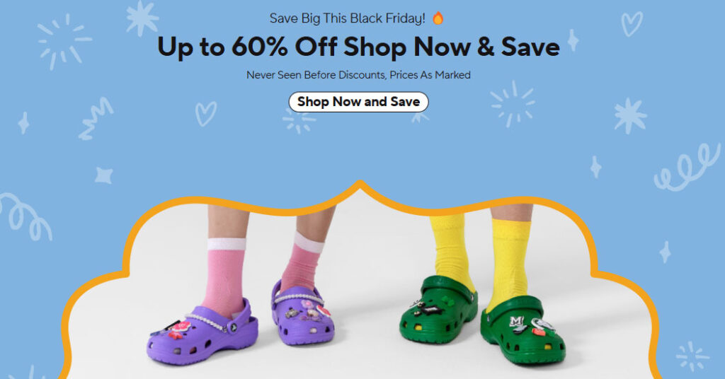 CROCS Black Friday Sale 2024 – 60% Off Iconic Styles & Jibbitz