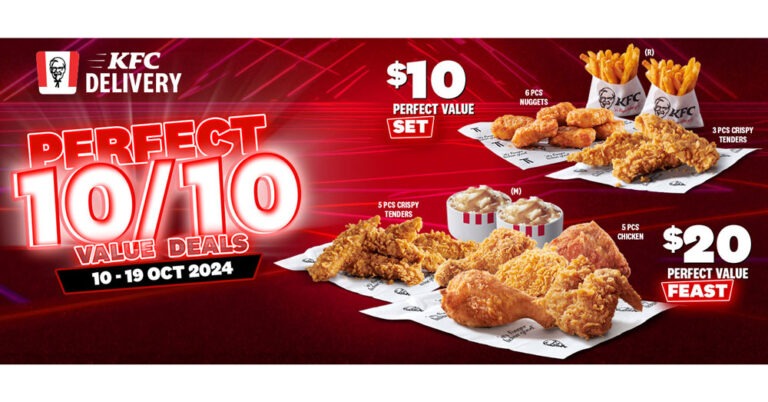 KFC 10/10 Value Deals – S$10 & S$20 Meal (10-19 Oct 2024)
