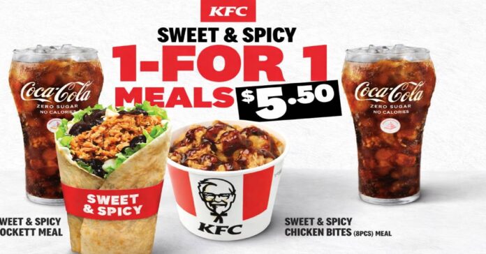 KFC 1-for-1 Sweet & Spicy Meals for S$5.50 (Jan 2026)