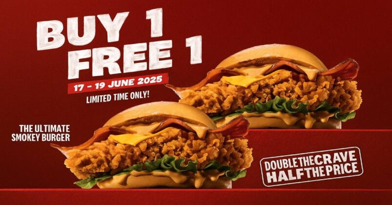 KFC 1-for-1 Ultimate Smokey Burger (17-19 June Only!)