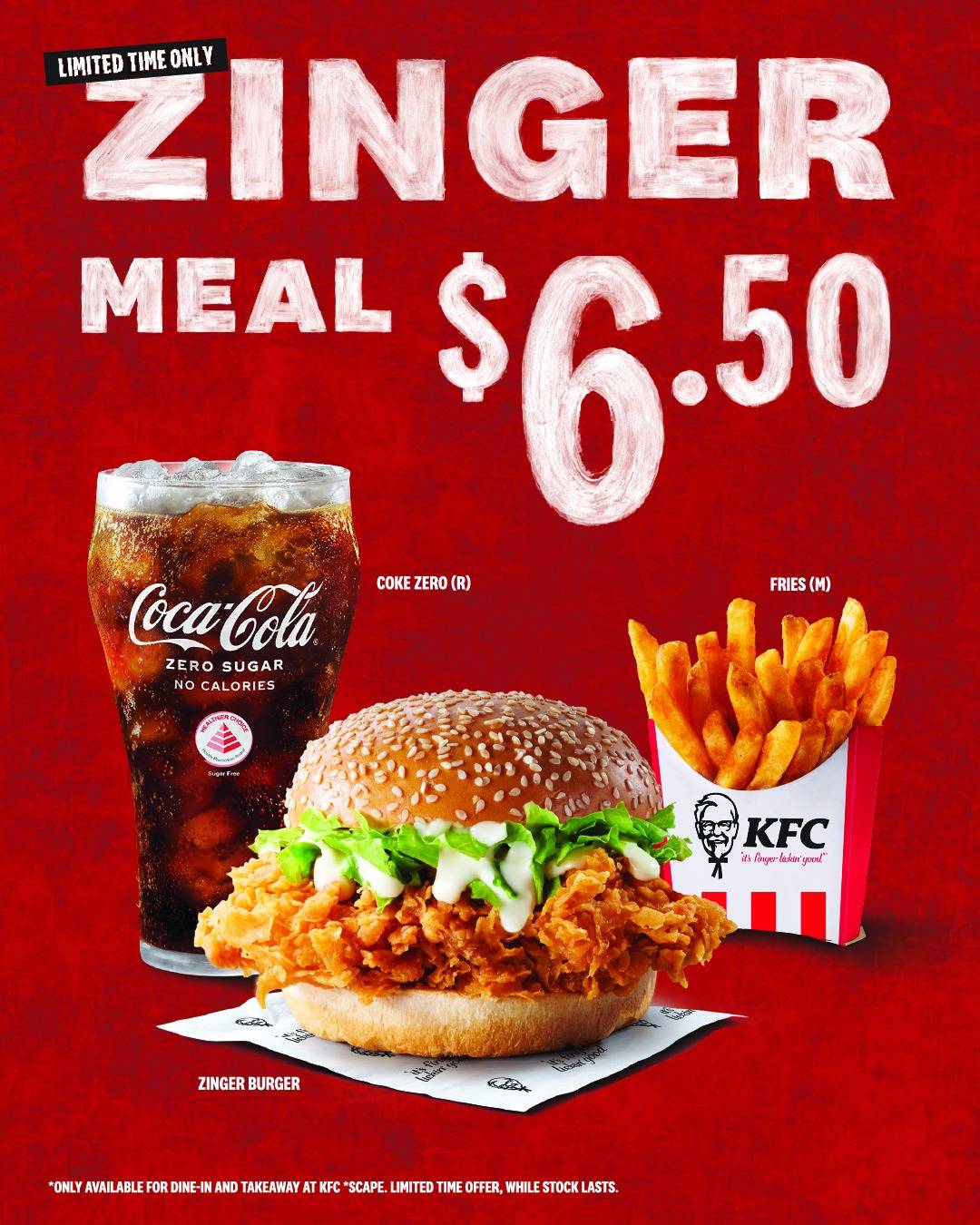KFC Lentor Modern: S$6.50 Zinger Meal & Free Coca-Cola Bag