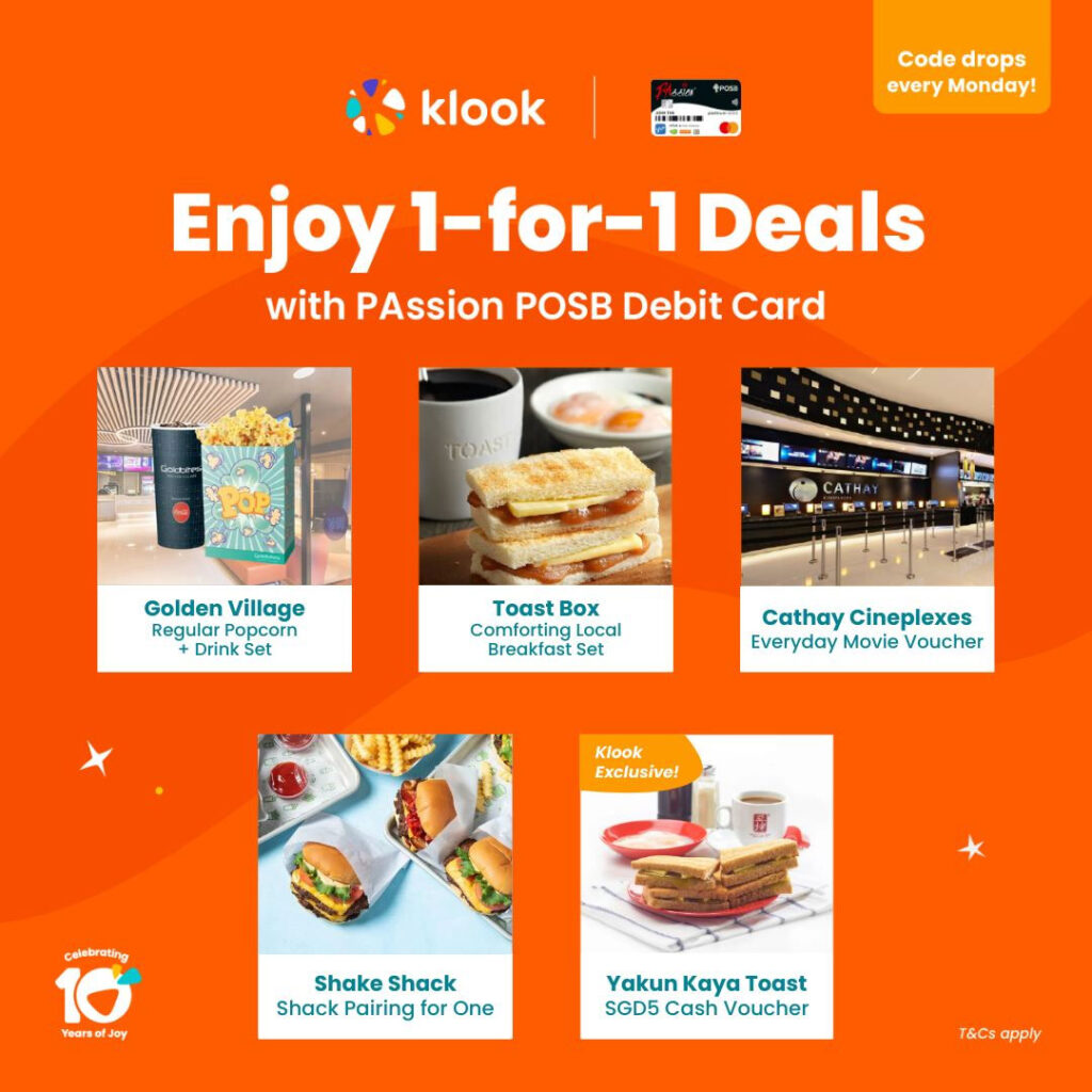 1-For-1 Deals with PAssion POSB Debit Card Offer | Singapore