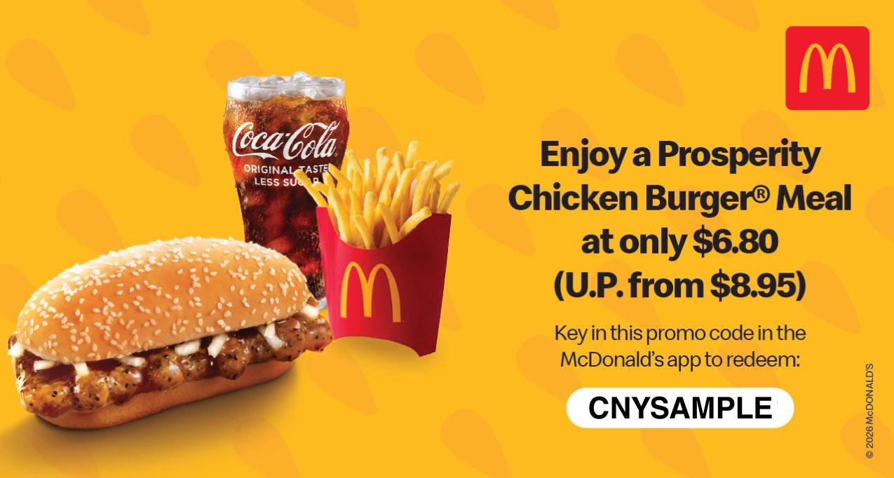 McDonald's CNY Prosperity Deals: Burgers, Fries, Ang Baos