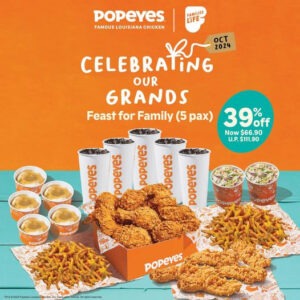 Popeyes Family Feast: 39% Off This October – Perfect for 5 Pax!